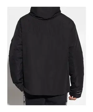 Versace Logo Patch Hooded Insulated Jacket