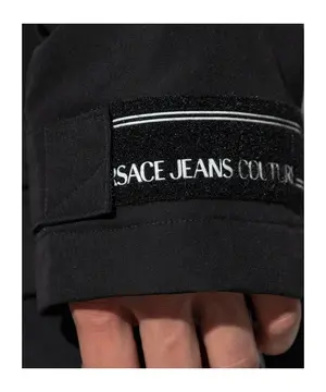 Versace Logo Patch Hooded Insulated Jacket