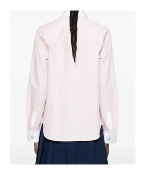 Casablanca Embellished Crystal Logo Long Sleeve Shirt