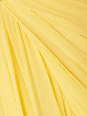 Cult Gaia Ritz Gathered Silk-chiffon Halterneck Maxi Dress - No