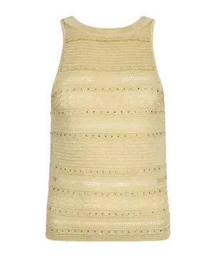Liu Jo Openwork Knit Top With Lurex Inserts