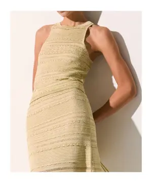 Liu Jo Openwork Knit Top With Lurex Inserts - Yellow