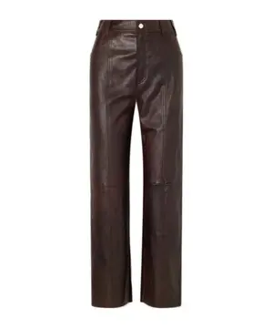 Stouls Straight-leg Cropped Leather Pants