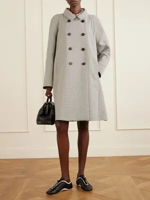 Dries Van Noten Double-breasted Checked Woven Coat
