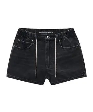 Alexander Wang Marathon Crystal-trim Shorts - Black