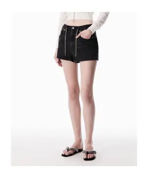 Alexander Wang Marathon Crystal-trim Shorts - Black