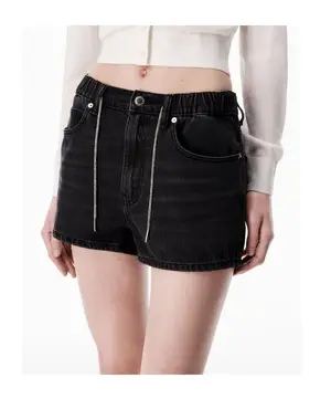 Alexander Wang Marathon Crystal-trim Shorts - Black