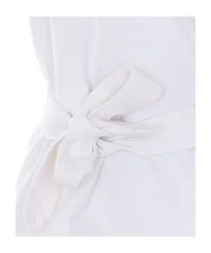 LEMAIRE V-neck Belted Cotton Vest - White