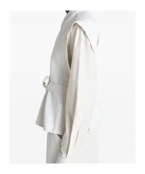 LEMAIRE V-neck Belted Cotton Vest - White