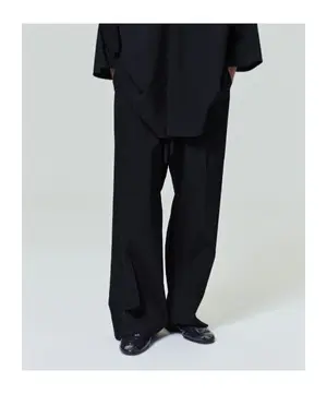 Fear Of God Wide-leg Drawstring Pants - Black