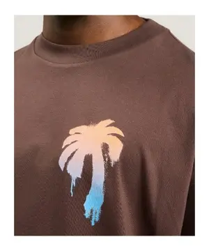Palm Angels I Love Pa Oversize T-shirt - Brown