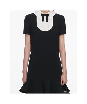 SELF-PORTRAIT Ruffled Bow Mini Dress