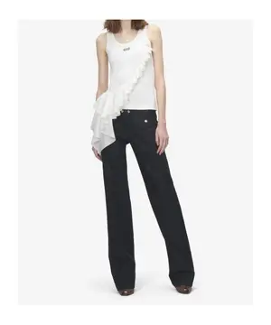 Alexander McQueen Asymmetrical Ruffle Tank Top - Ivory