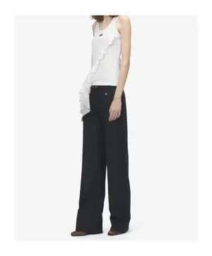Alexander McQueen Asymmetrical Ruffle Tank Top - Ivory