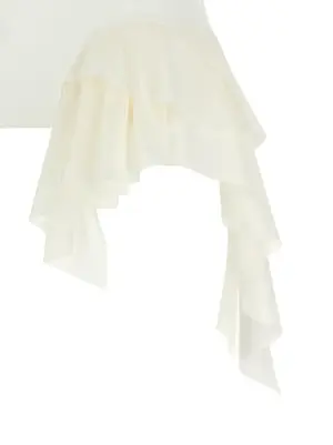 Alexander McQueen Asymmetrical Ruffle Tank Top - Ivory