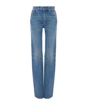 Chloé Straight-leg Jeans In Medium Wash - Blue