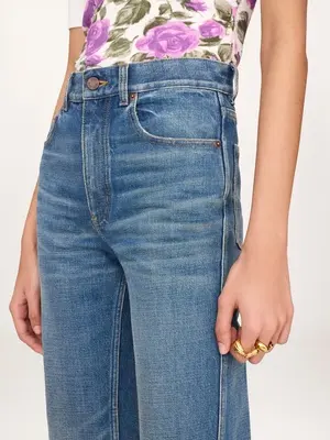 Chloé Straight-leg Jeans In Medium Wash - Blue