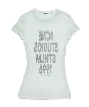 Acne Studios Contemporary Art Crewneck T-shirt - Cool Grey
