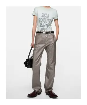 Acne Studios Contemporary Art Crewneck T-shirt - Cool Grey