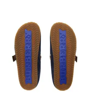 Burberry Urchin Buckle Flat Mules - Navy