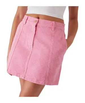 Casablanca Monogram Denim Mini Skirt