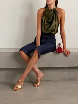 Cult Gaia Adrienne Draped Halterneck Top