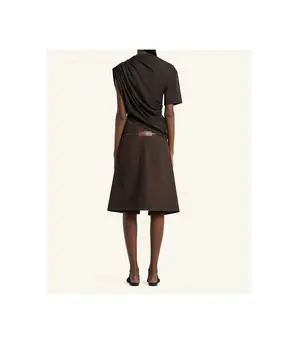 COURREGES Courrèges Asymmetrical Draped Knit T-shirt