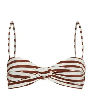 Cult Gaia Striped Bikini Top - Brown