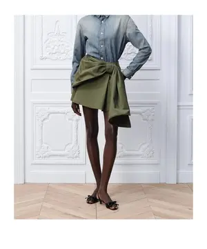Dior Draped Miniskirt With Bow Detail