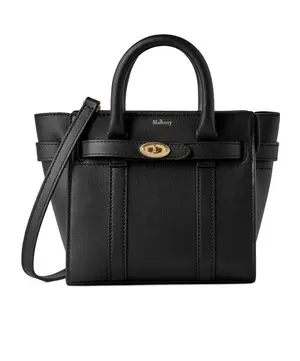Mulberry Bayswater Logo Stamped Mini Crossbody Bag - Black
