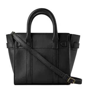Mulberry Bayswater Logo Stamped Mini Crossbody Bag - Black