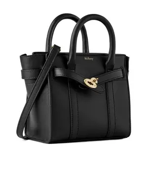 Mulberry Bayswater Logo Stamped Mini Crossbody Bag - Black