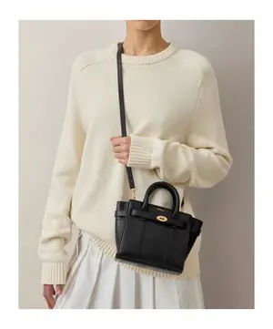 Mulberry Bayswater Logo Stamped Mini Crossbody Bag - Black