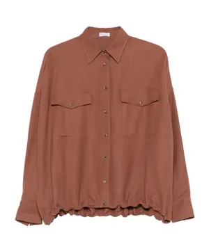 Brunello Cucinelli Gathered Pocket Shirt