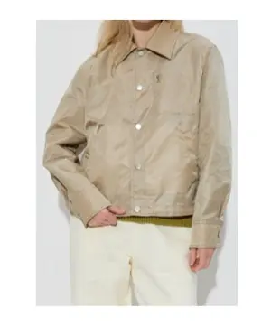 AMI Paris De Coeur Stud Buttoned Jacket - Beige