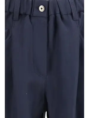 Brunello Cucinelli Elasticated Waist Straight Leg Trousers - Black