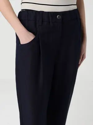 Brunello Cucinelli Elasticated Waist Straight Leg Trousers - Black