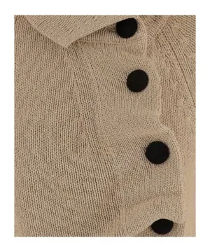 Khaite Lorrai Asymmetrical Draped Cardigan - Beige