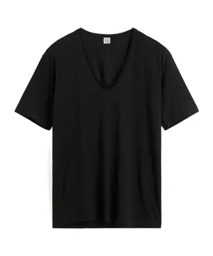 TOTEME Short Sleeve Scoop Neck T-shirt