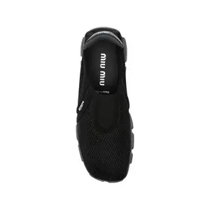 Miu Miu Mesh Slip-on Sneakers - Black