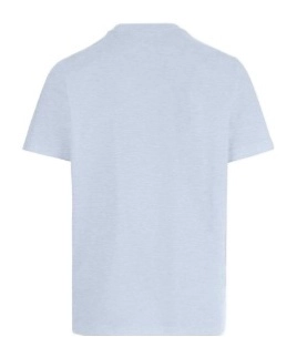Moncler Logo Embroidery Cotton T-shirt - Light Blue