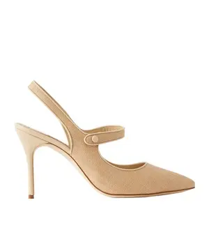 Manolo Blahnik Suede Slingback Pumps
