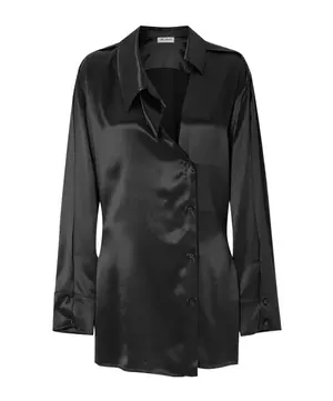 Attico Asymmetric Satin Mini Dress