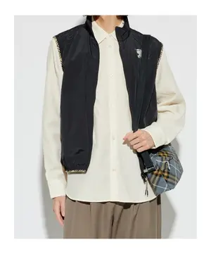 Burberry Checked-trim Vest - Black