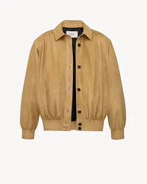 Saint Laurent Suede Button-up Jacket