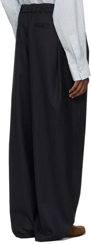 WOOYOUNGMI Striped Wide-leg Trousers