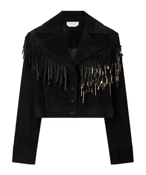 Black Fringe Jackets For Women