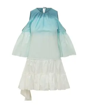 J.W.ANDERSON J.w. Anderson Dip Dye Ruffle Dress - Green