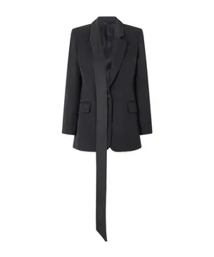 Attico Wool Blazer With Tie Detail