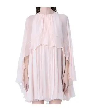 Chloé Ruffled Cape Mini Dress - Pink